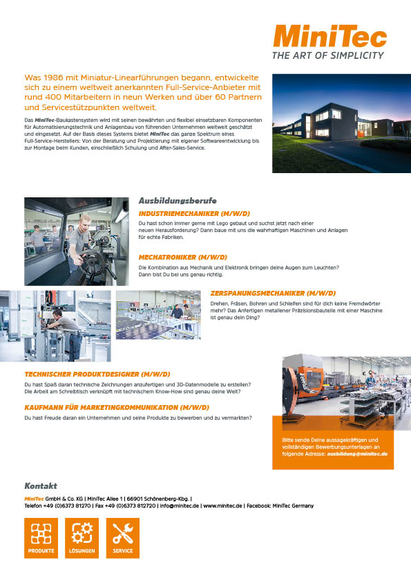 Die MiniTec GmbH & Co. KG ist Förderer und Partner der Talent Company